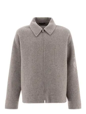 JIL SANDER Jil Sander Relaxed Fit Zip-Up Jacket Grey