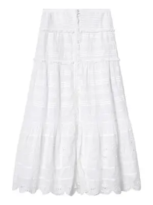 Isabel Marant Étoile Ruffled Tiered Maxi Skirt - White