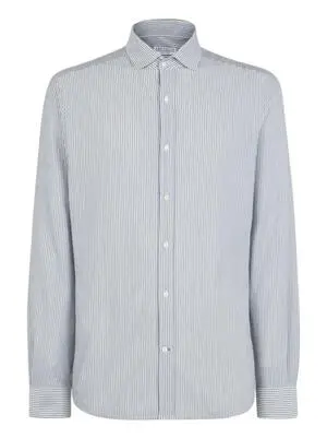 Brunello Cucinelli Striped Button-up Shirt - Gray