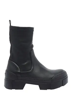 VIC MATIE Round-toe Ankle Boots - Black