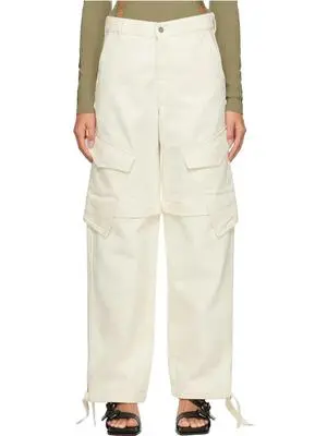 DION LEE Pocket Work Jeans - White