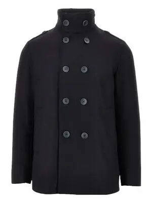 Herno Double-breasted Coat - Black