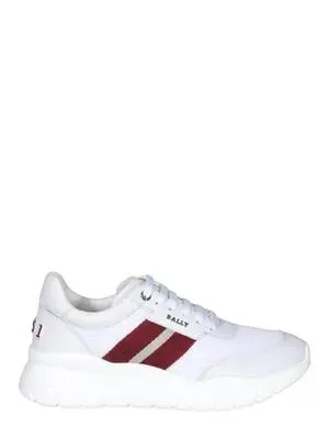 Bally Striped Casual Sports Sneakers - White