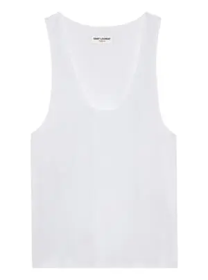 SAINT LAURENT Saint Laurent Sleeveless Henley Tank Top