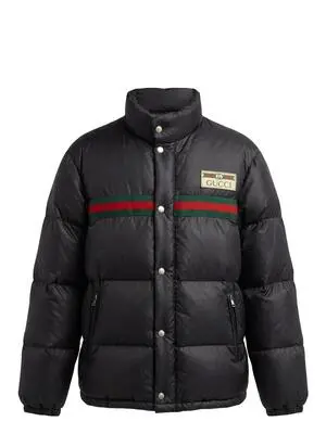 Gucci Logo-patch Padded Down Jacket - Black