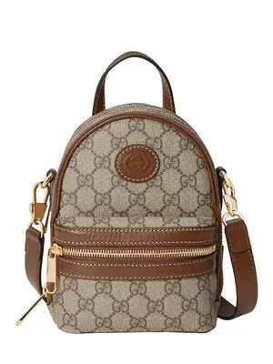 Gucci Interlocking G Canvas Backpack - Multicolor