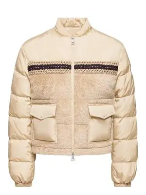 Moncler Achillee Teddy Down Bomber Jacket - Brown