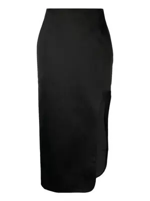 BY MALENE BIRGER Mid-rise Slit Detail Maxi Skirt - Black