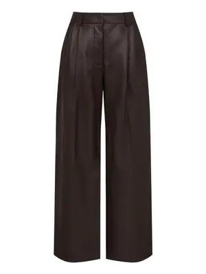 Zimmermann Wide-leg Leather Pants - Mahogany