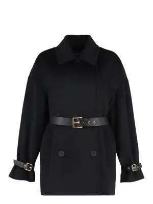 MAX MARA Max Mara Studio Double-Breasted Belted Waist Coat