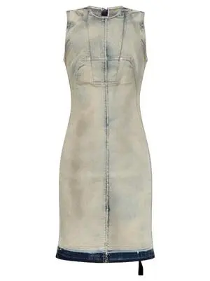 Rick Owens Sleeveless Crewneck Denim Dress - Blue