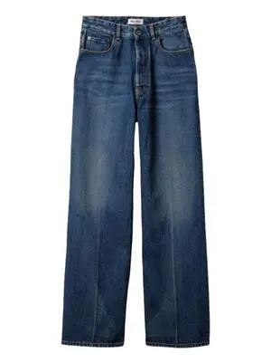 Miu Miu High-waist Wide-leg Jeans - Blue
