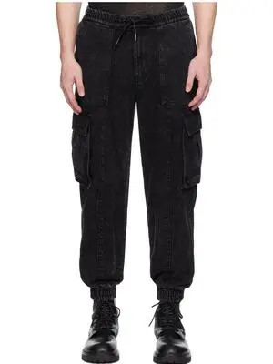 JUUN.J Faded Workwear Denim Trousers - Black