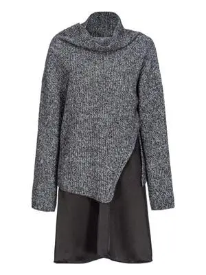 PINKO Pinko High-Neck Layered Knitted Dress