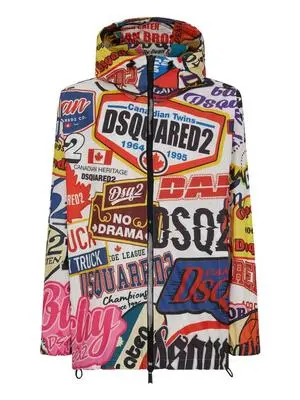 Dsquared2 Logomania Print Windbreaker - Multicolor