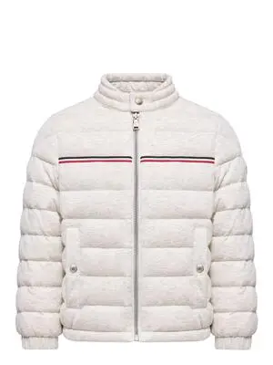 Moncler Katai Down Jacket With Tricolor Trim - Ice Gray