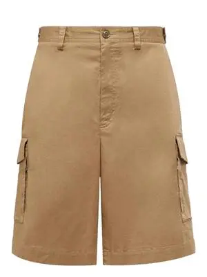 Moncler Logo Patch Cargo Shorts - Beige