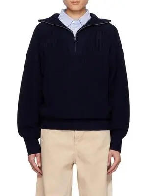 Isabel Marant Étoile Isabel Marant Benny Half-Zip Sweater Black
