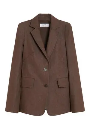 Max Mara Agugliati Denim Effect Blazer - Brown