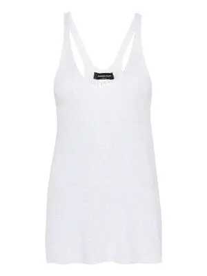 Fabiana Filippi Sleeveless Knit Top With Logo Detail - White
