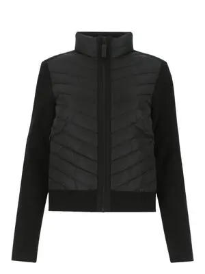 Canada Goose Padded Cardigan With Logo Patch - Black