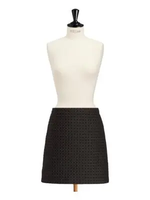 Dior Microcannage A-line Miniskirt - Black