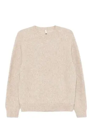 SUNFLOWER Crewneck Long-sleeved Sweater - Light Beige