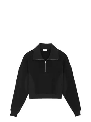 SAINT LAURENT Saint Laurent Embroidered Organic Cotton Velvet Sweatshirt