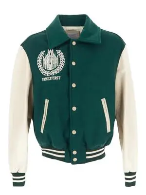 FAMILY FIRST Family First Milano Varsity Bomber Jacket With Embroidered Logo