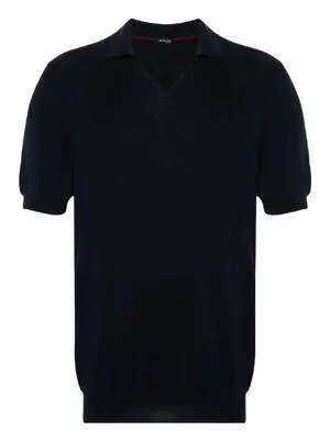 KITON Fine-knit Cotton Polo Shirt