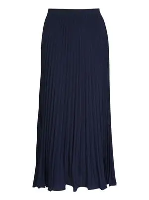 Veronica Beard Pleated Elastic Waist Skirt - Black