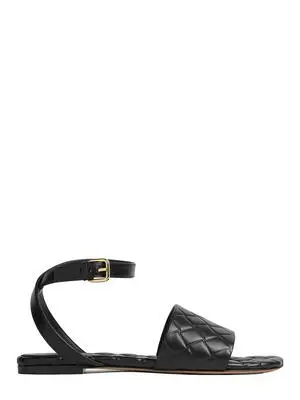 Bottega Veneta Amy Flat Sandals - Black