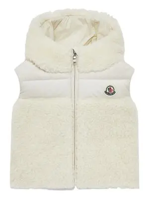 MONCLER Moncler Enfant Botha Logo Patch Down Vest With Hood