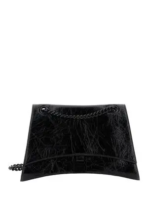 Balenciaga Crush Chain Crossbody Bag - Black