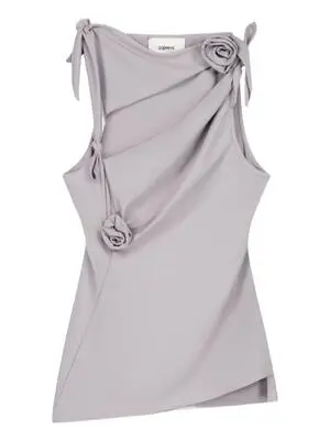 Coperni Asymmetrical Knot Flower Detail Top - Grey