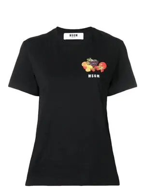 MSGM Printed T-shirt - Black