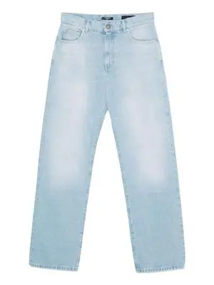 Balmain Straight Leg Washed Denim Jeans - No