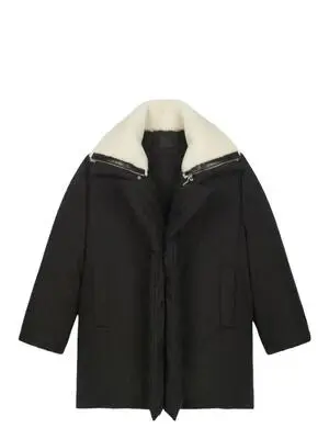 Givenchy Quilted Puffer Coat With Fur Trim - Black