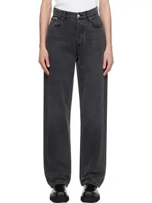 Eytys Straight Leg Jeans With Belt Loops - Black