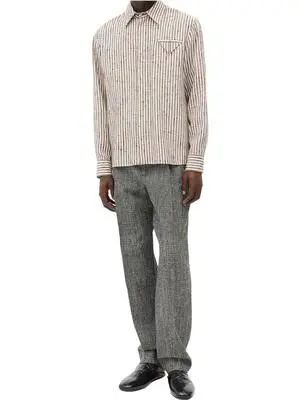 Bottega Veneta Long Sleeved Striped Shirt - White