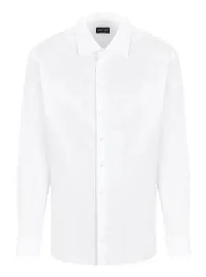 Giorgio Armani Long Sleeved Classic Shirt - White