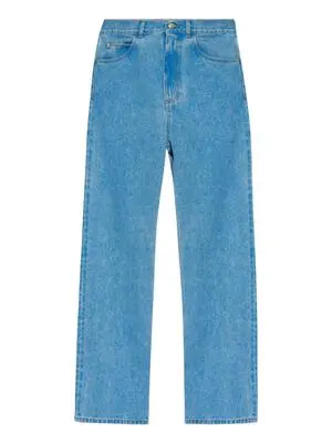 Marni Logo Patch Straight Leg Jeans - No