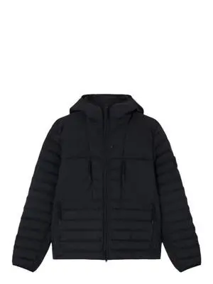 Stone Island Logo Patch Quilted Down Jacket - Black
