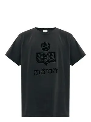 Isabel Marant Étoile Zafferh Logo Printed T-shirt - Black