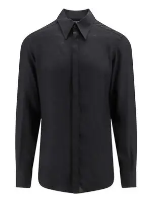 Dolce & Gabbana Dolce Gabbana Allover Monogram Long-sleeved Shirt - Black