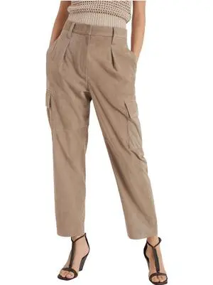 Brunello Cucinelli High-waist Straight-leg Trousers - Brown