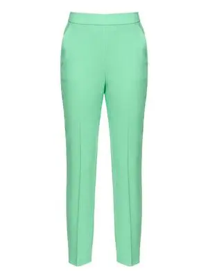 Pinko Concealed Zipped Tapered-leg Trousers - Green