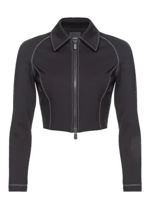 Pinko Long-sleeved Cropped Jacket - Black
