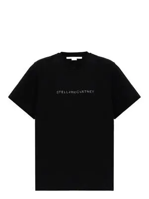 Stella McCartney Logo Printed Crewneck T-shirt - Black