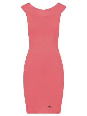 VIVIENNE WESTWOOD Knitted Logo Mini Dress - Red
